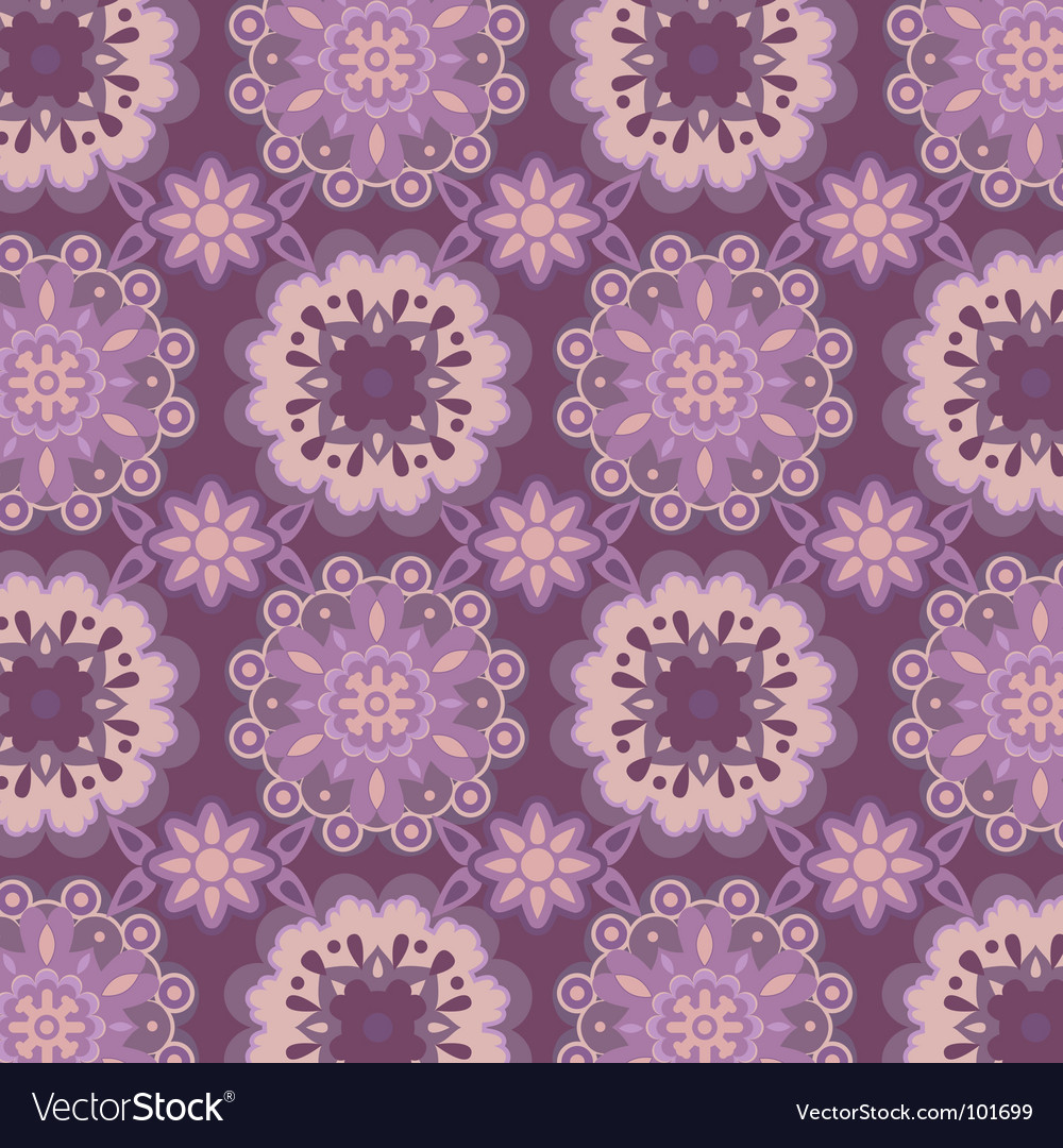 Abstract flowers pattern Royalty Free Vector Image