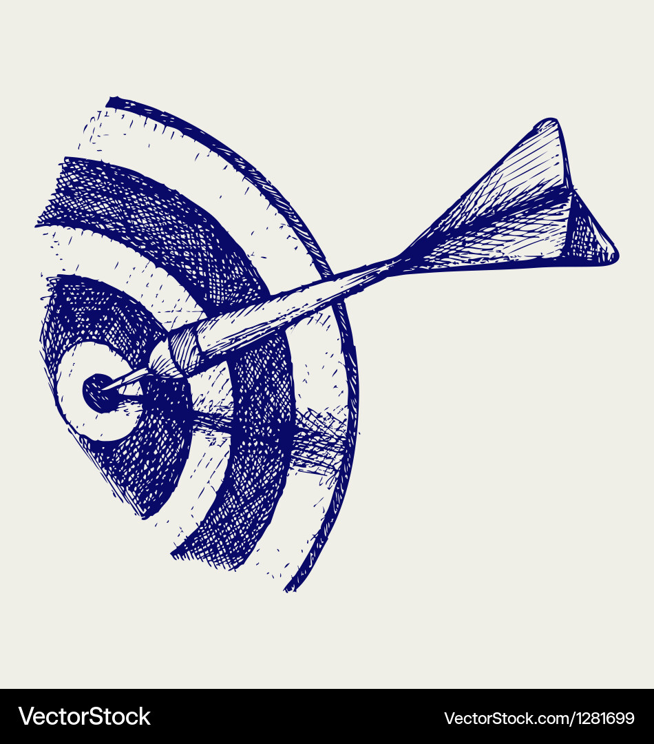 Arrow in target Royalty Free Vector Image - VectorStock