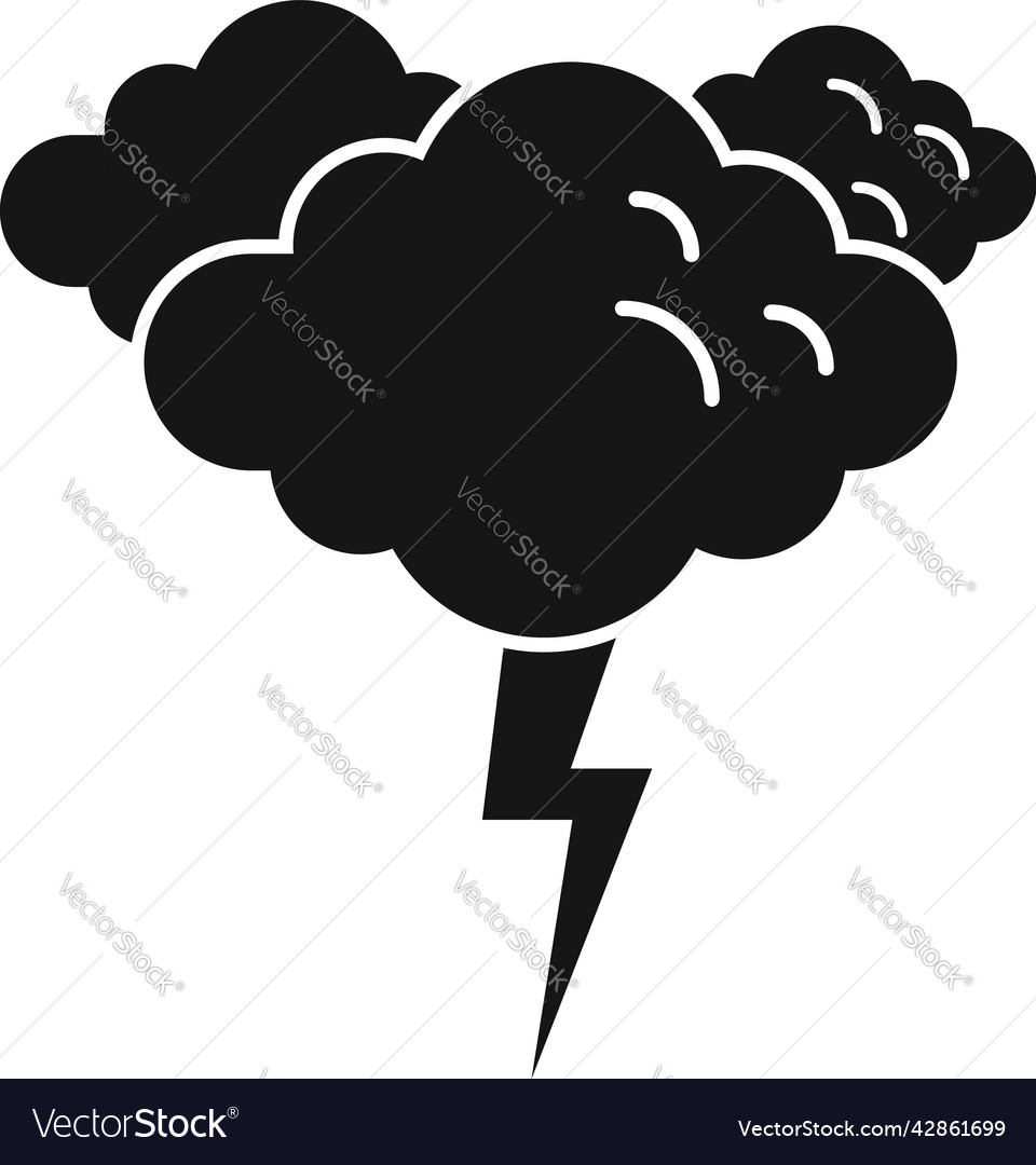 Thunderstorm cloud icon simple storm rain Vector Image Thunderstorm cloud icon simple storm rain Vector Image