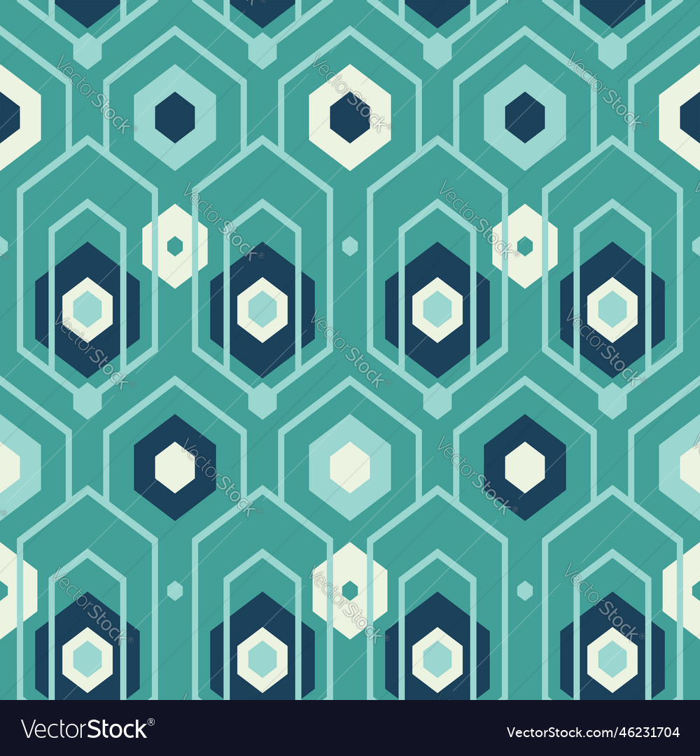 Geometric pattern with hexagons Royalty Free Vector Image