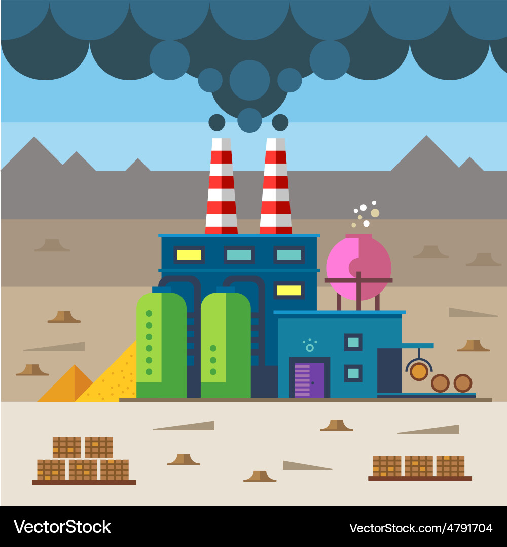 Industrial landscape Royalty Free Vector Image