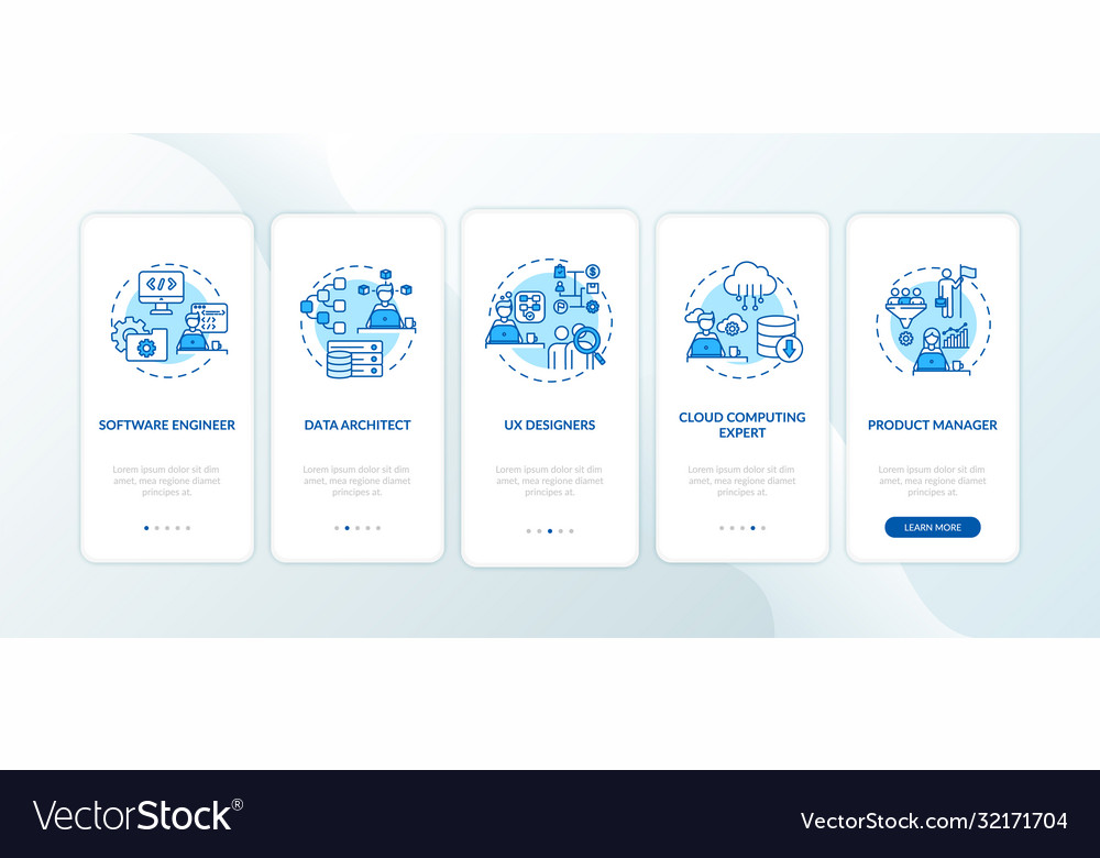 It professional onboarding mobile app page screen Vector Image