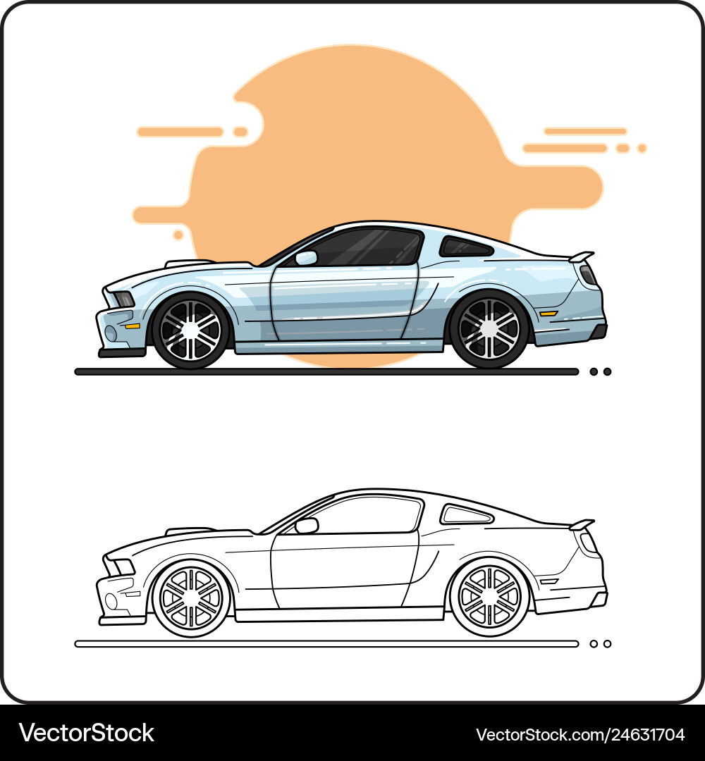 Metallic car Royalty Free Vector Image - VectorStock