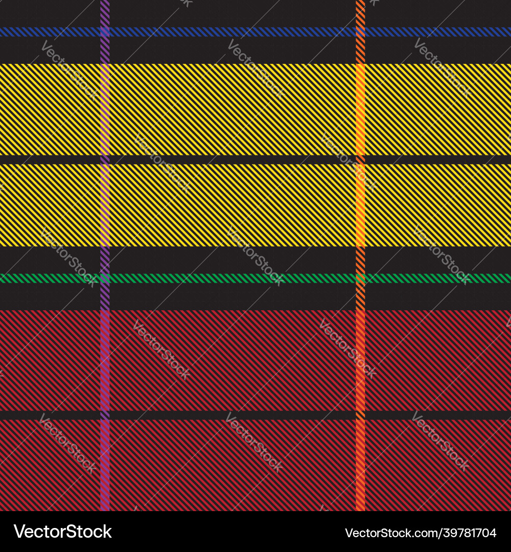 Rainbow plaid tartan checkered seamless pattern Vector Image