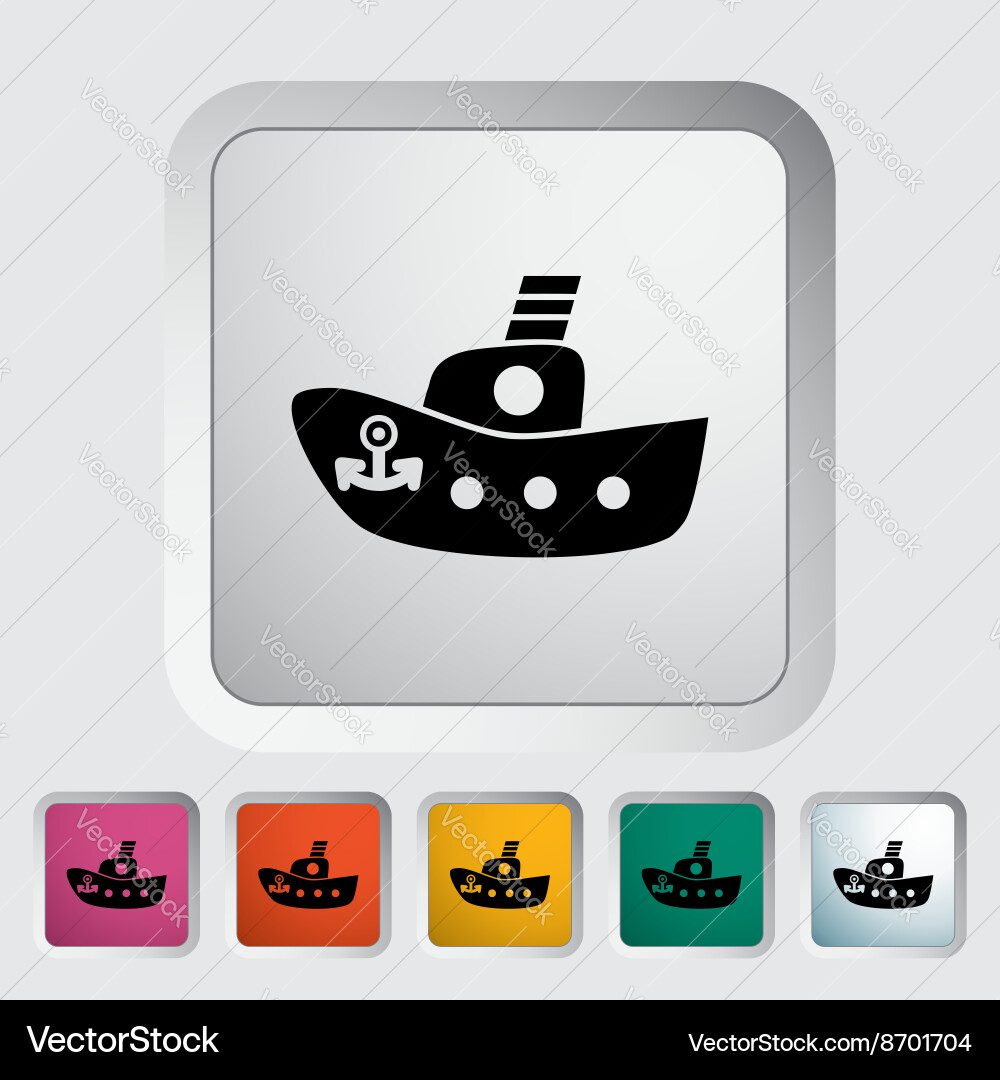 Ship toy flat icon Royalty Free Vector Image - VectorStock