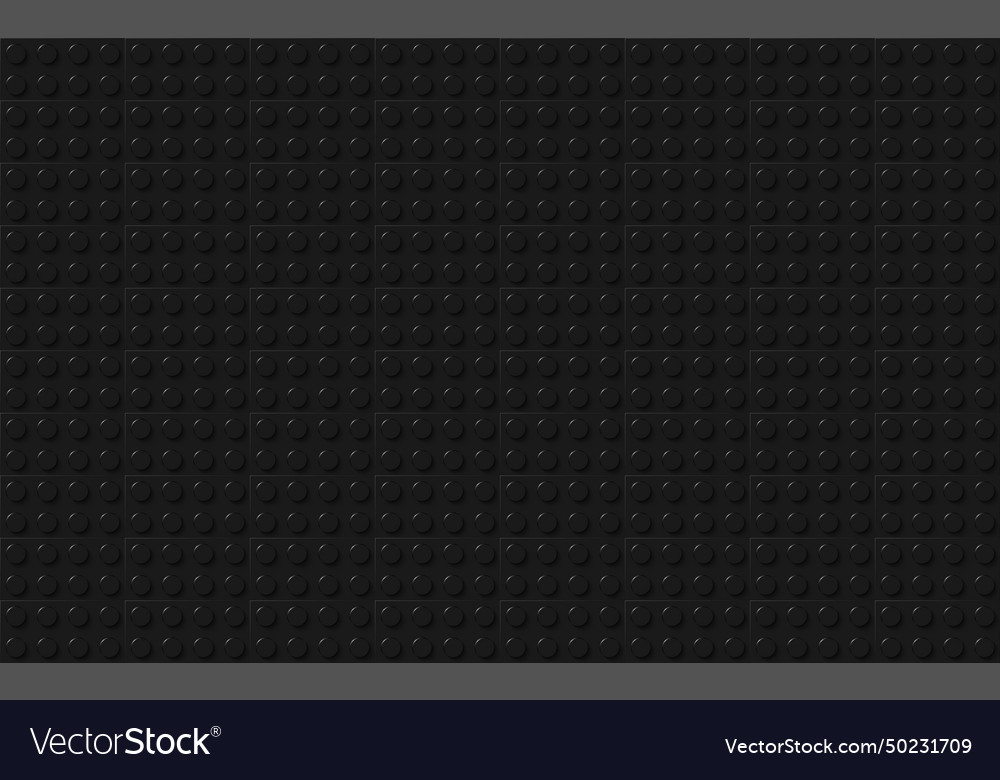 Black plastic toy blocks dark bricks background Vector Image Black plastic toy blocks dark bricks background Vector Image