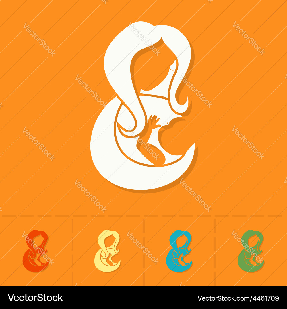 Happy mothers day icon Royalty Free Vector Image