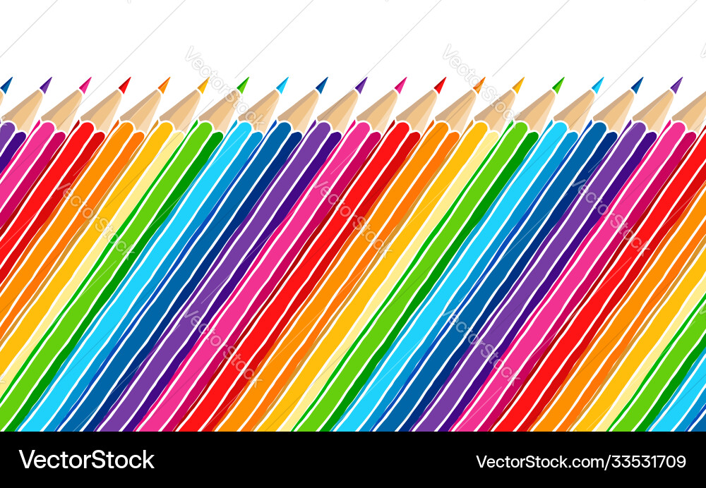 Multicolor crayon pencils Royalty Free Vector Image