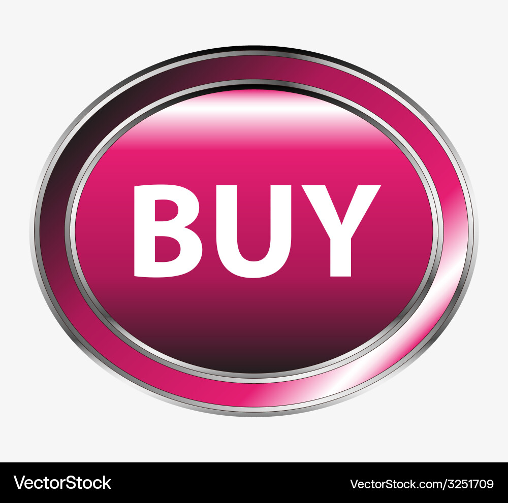 Shiny round buy button Royalty Free Vector Image