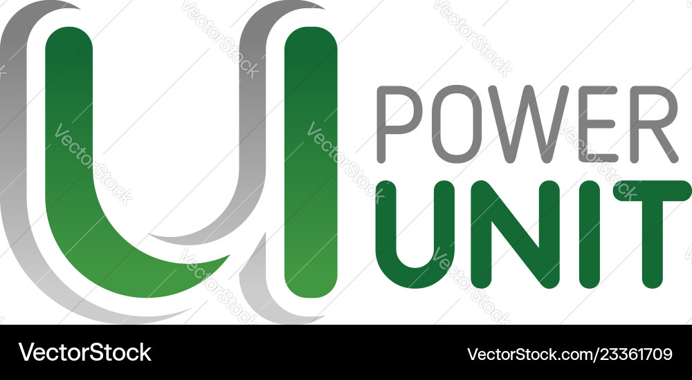 U letter icon for power unit company Royalty Free Vector