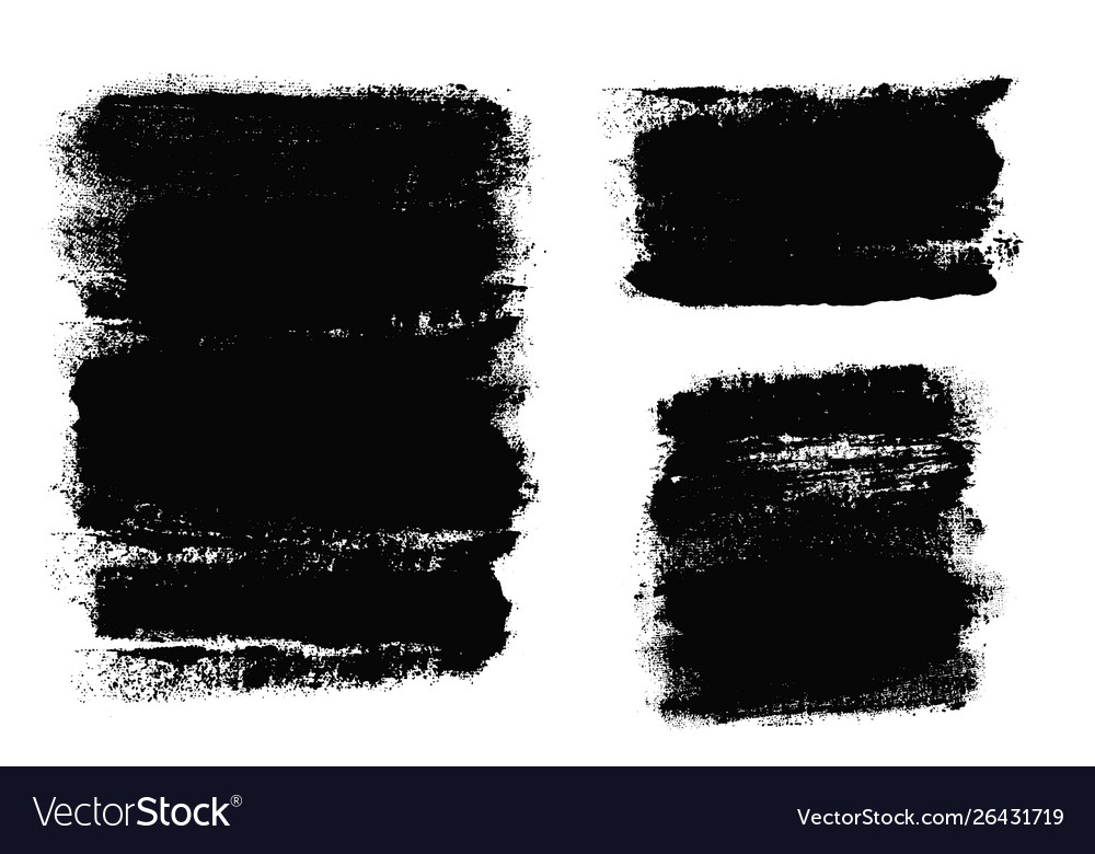 Brush strokes paintbrush set grunge Royalty Free Vector