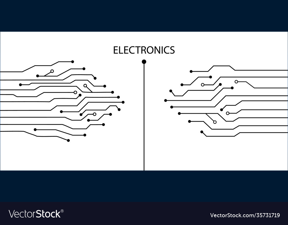 Circuit board pattern technology white background Vector Image