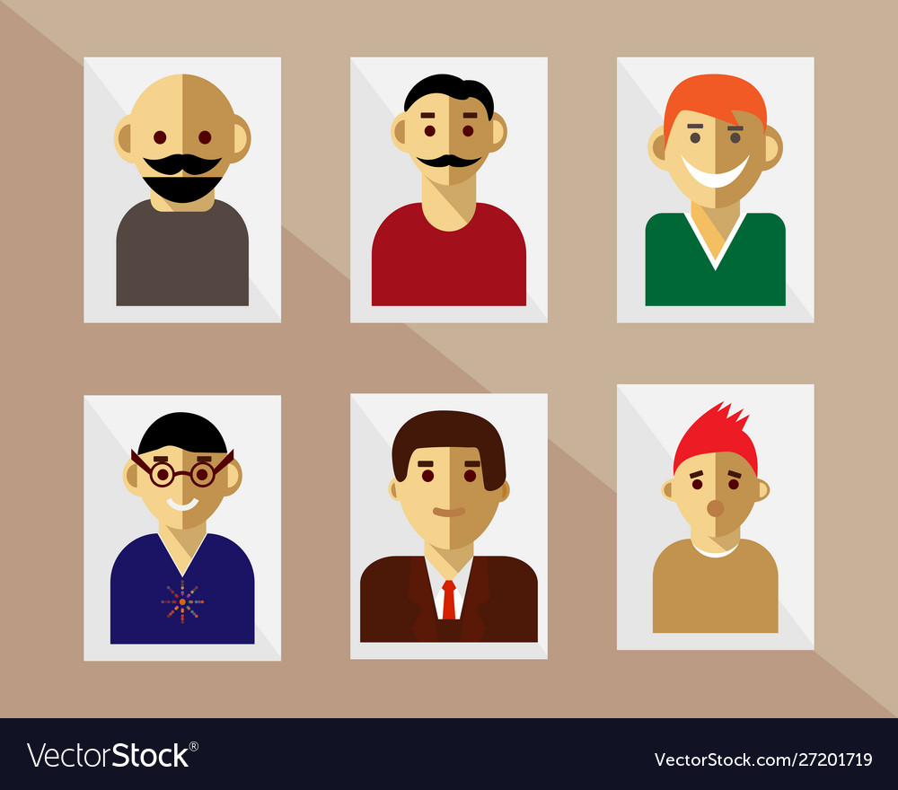 Flat style avatars Royalty Free Vector Image - VectorStock