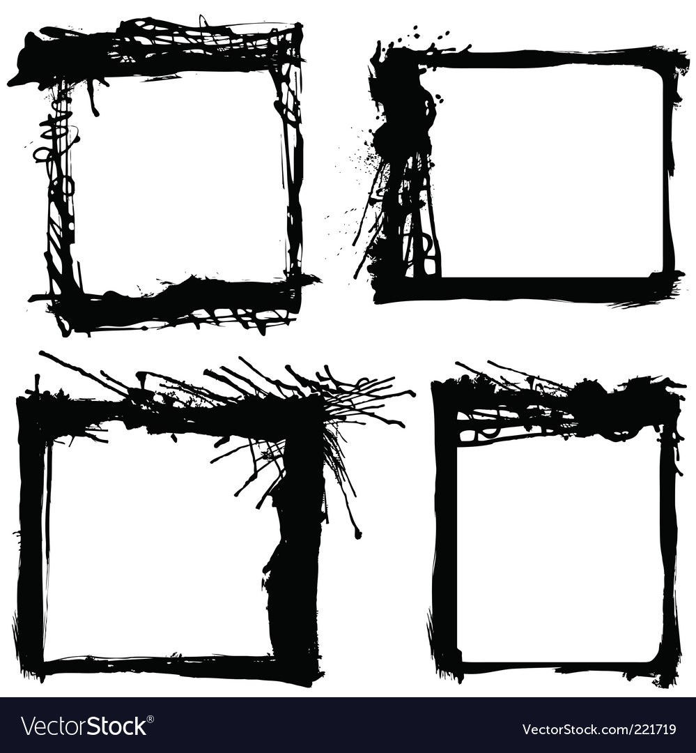 Grunge frames Royalty Free Vector Image - VectorStock