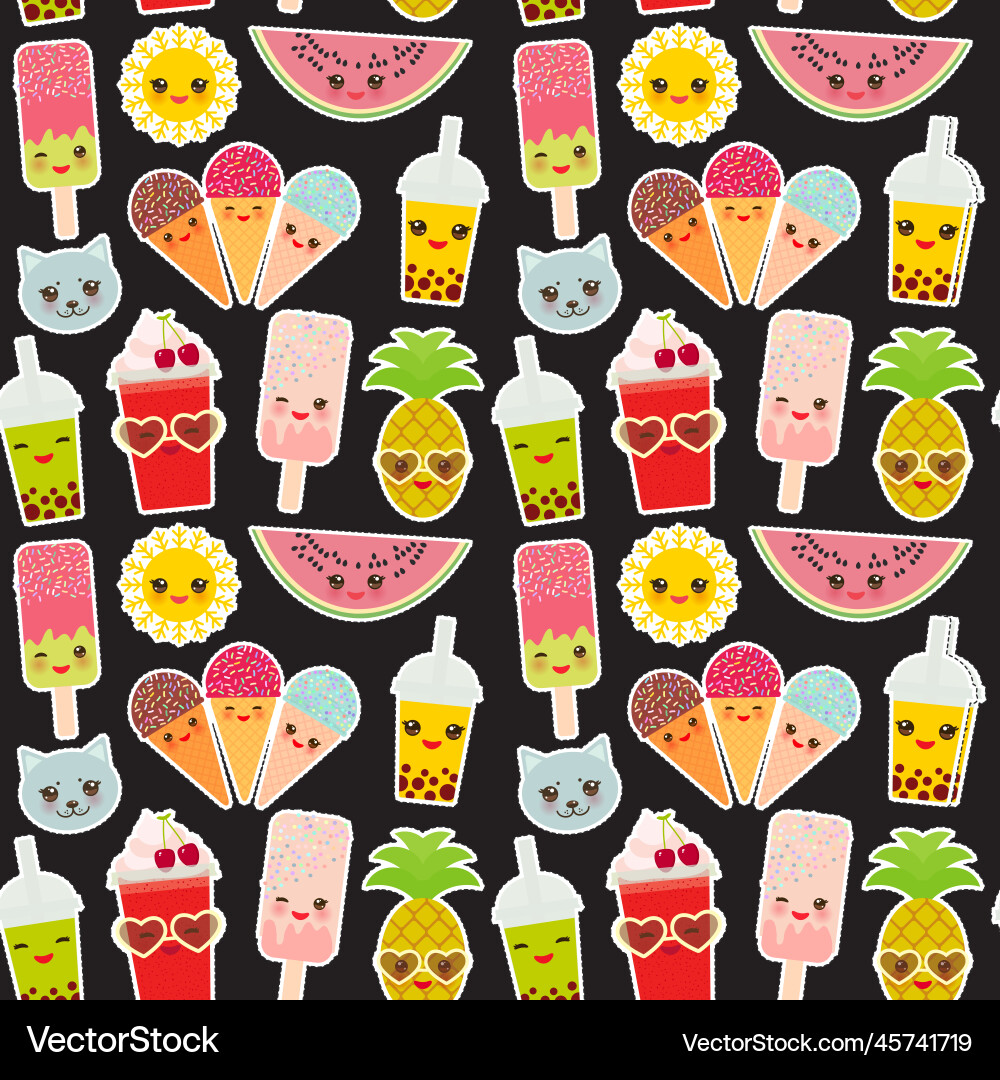 Hello summer bright tropical seamless pattern Vector Image
