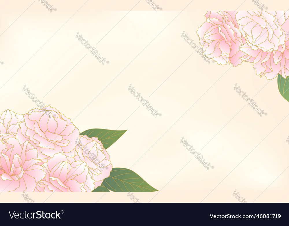 Spring flowers and plants light pink gradient Vector Image