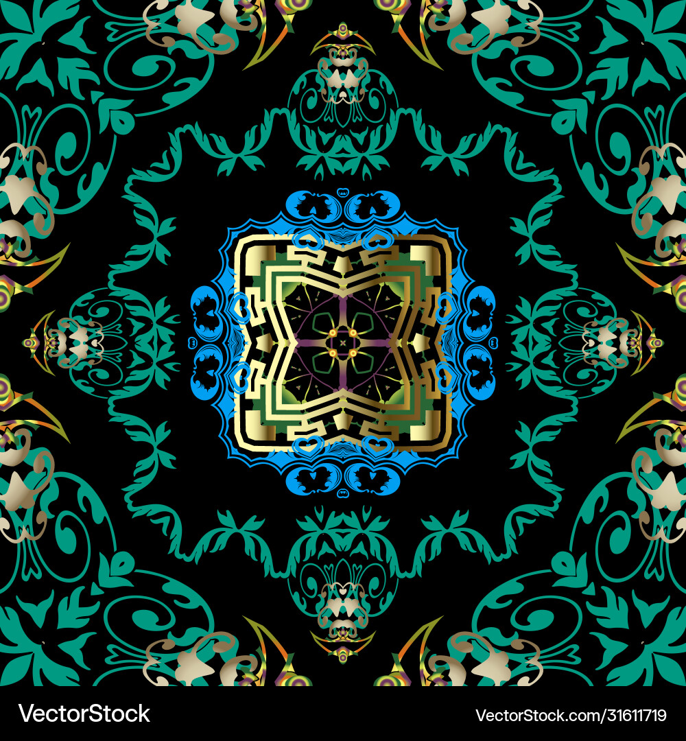 Vintage floral seamless pattern ornamental Vector Image