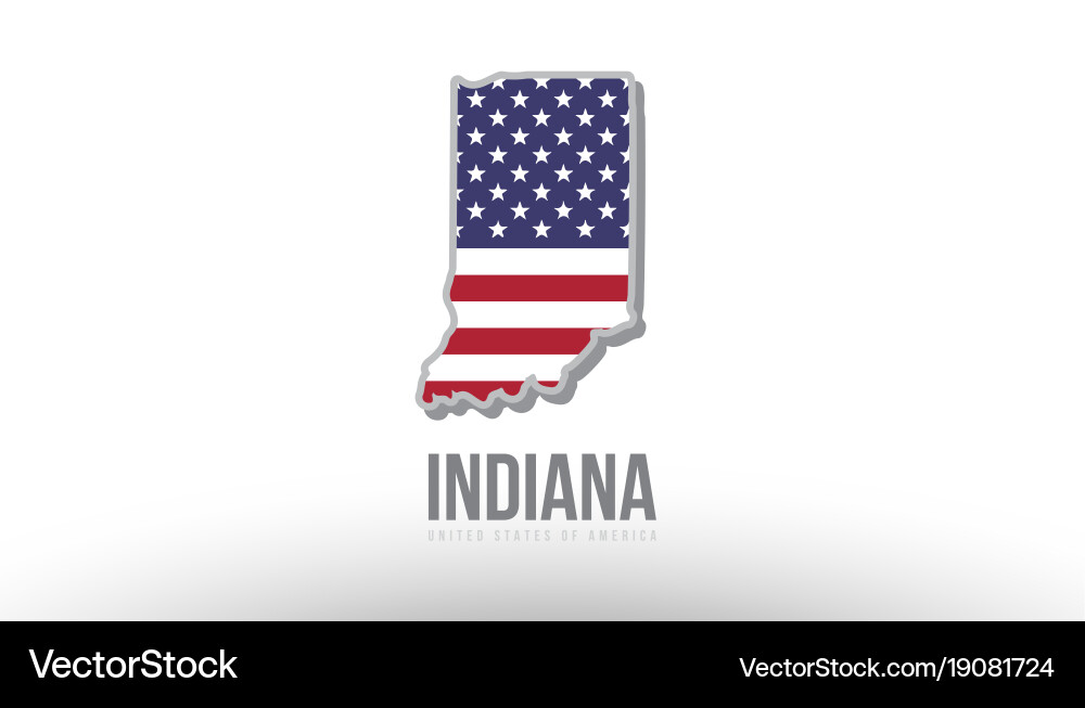 A county state with us united states flag Vector Image