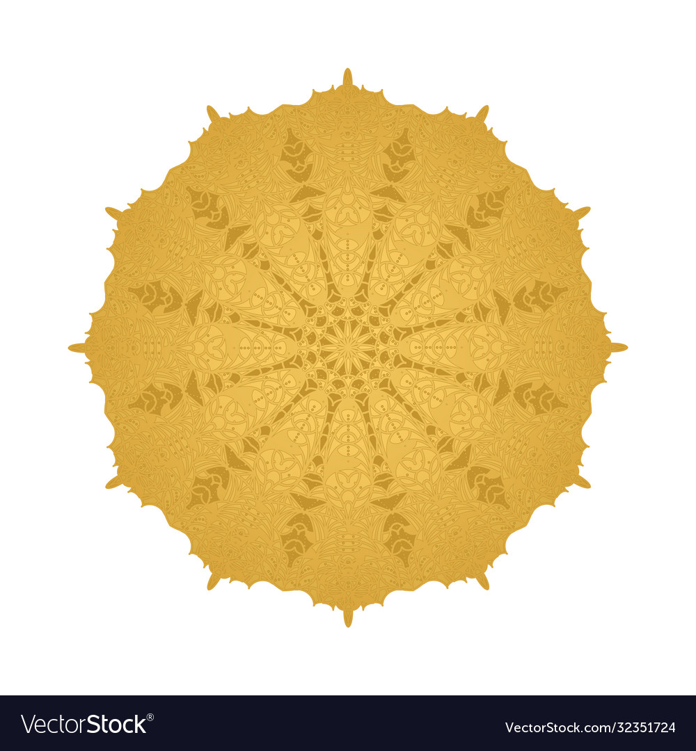 Abstract Circular Pattern Ornament For Greeting Vector Image