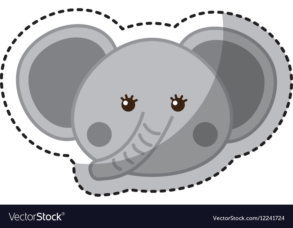Cute elephant animal icon Royalty Free Vector Image