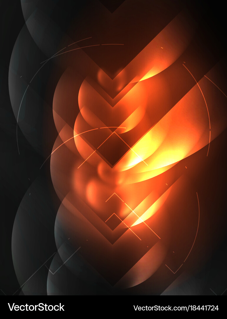 Digital techno wallpaper glowing abstract Vector Image