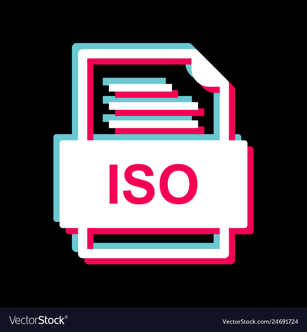 Iso file document icon Royalty Free Vector Image
