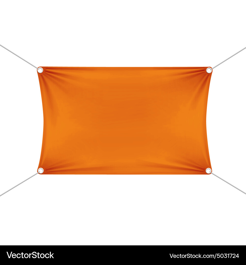 Orange blank empty horizontal rectangular banner Vector Image