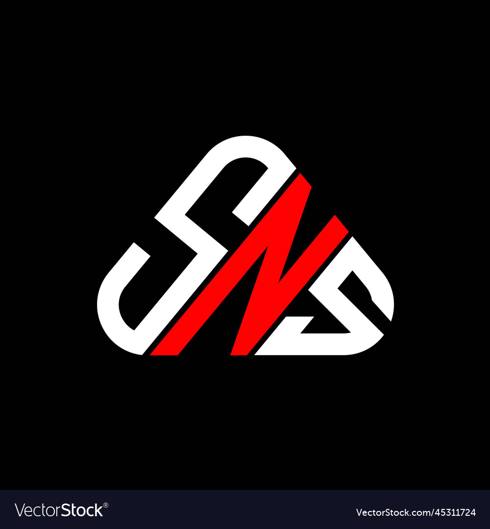 Sns letter logo creative design with graphic Vector Image