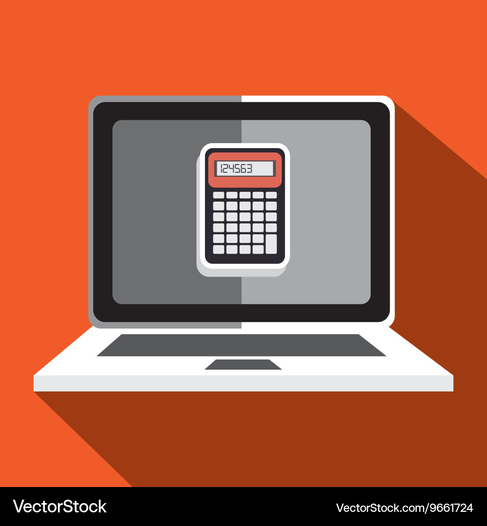 User ecommerce laptop isolated icon design Vector Image