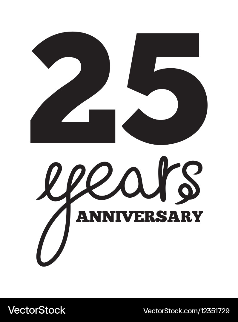 Anniversary Script4 Resize Royalty Free Vector Image