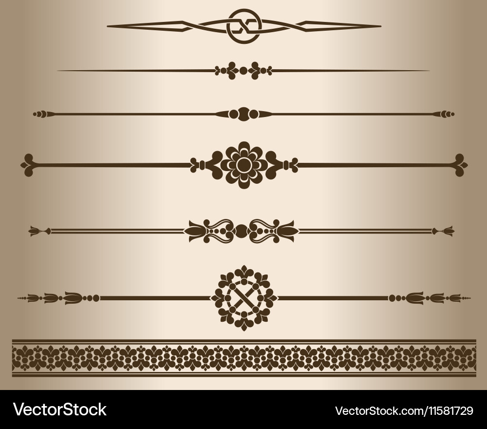 Decorative elements Royalty Free Vector Image - VectorStock