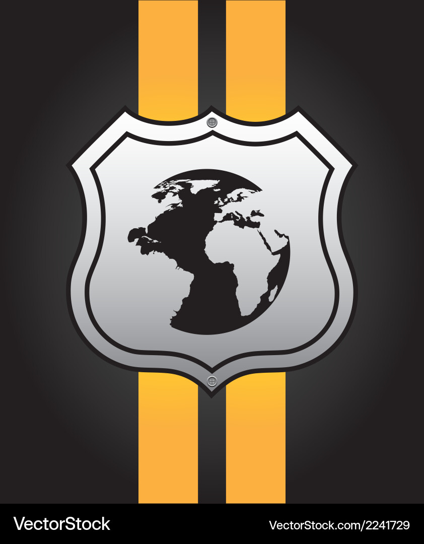 Earth design over black background Royalty Free Vector Image