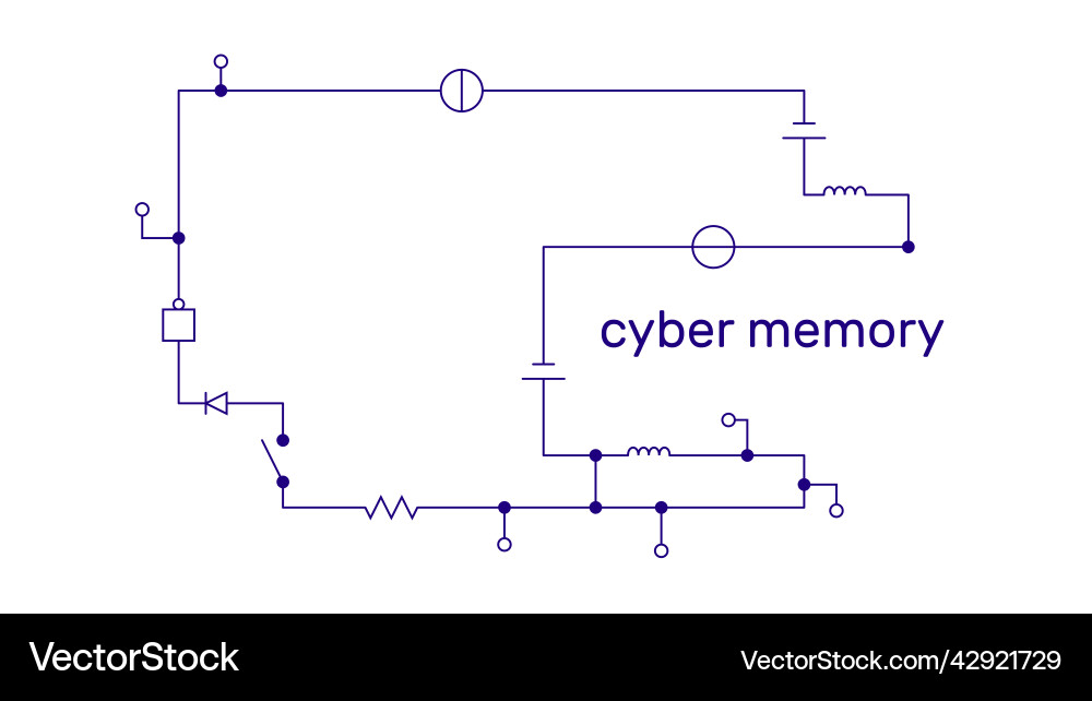 Electronic circuit scheme technology concept Vector Image