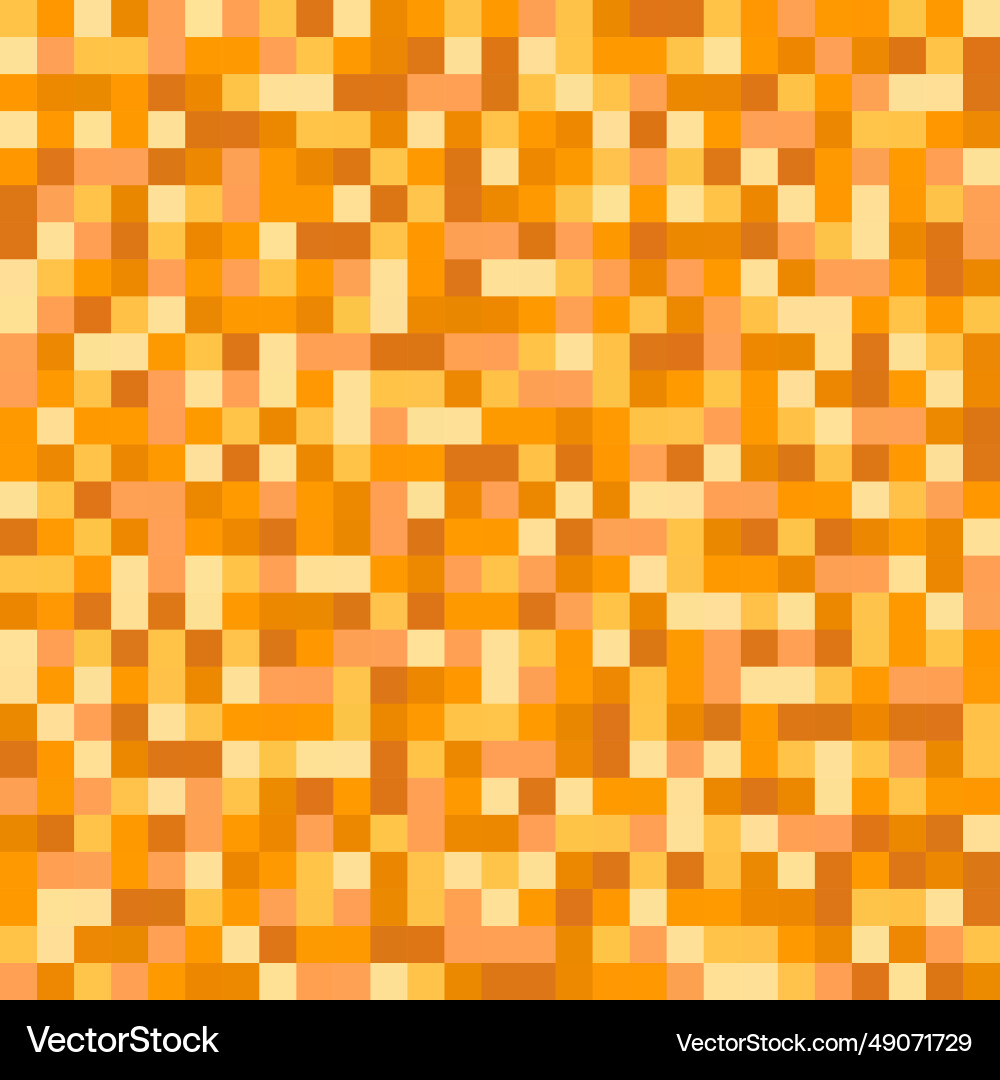 Orange pixel pattern or background Royalty Free Vector Image