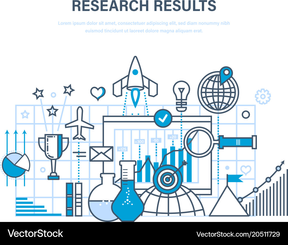 Research results marketing data Royalty Free Vector Image
