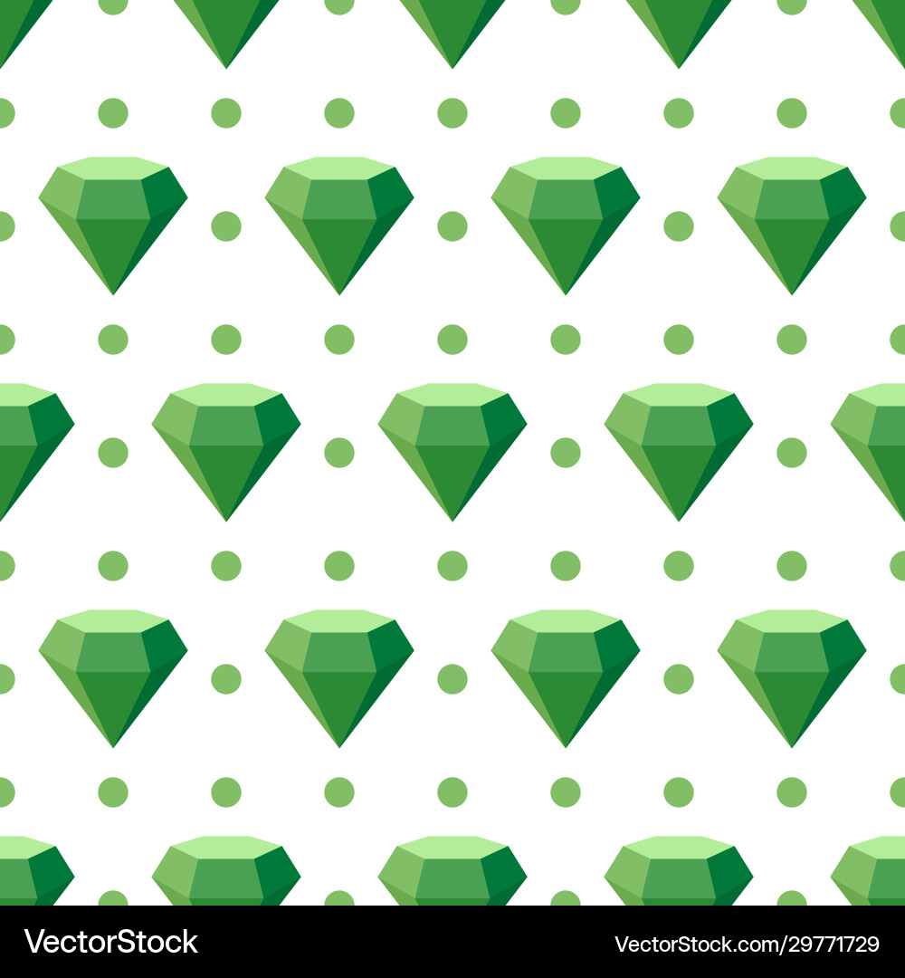 Seamless pattern with diamonds green Royalty Free Vector