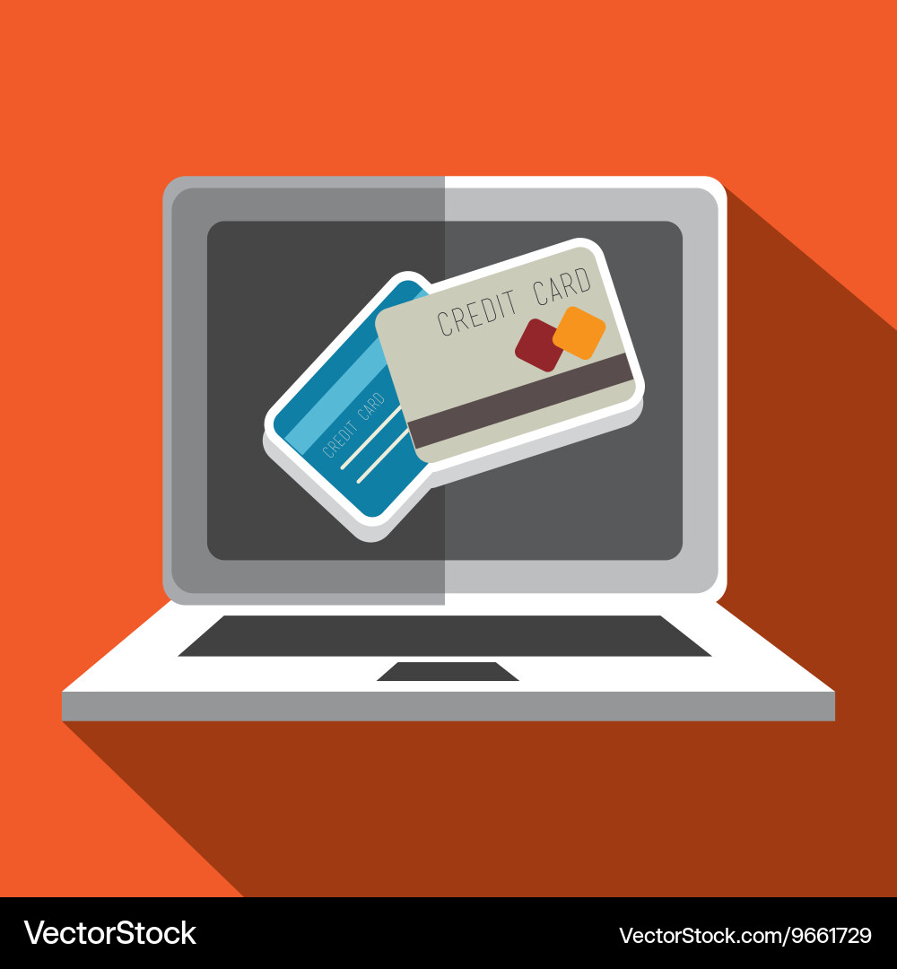 User ecommerce laptop isolated icon design Vector Image