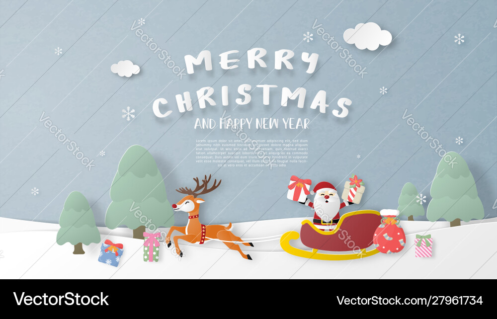 Christmas celebration background santa claus Vector Image