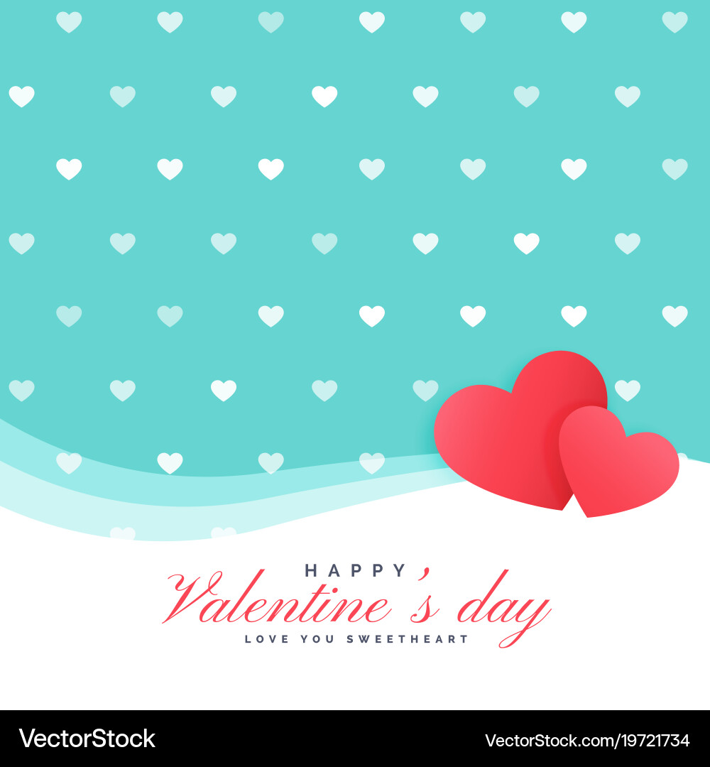Cute hearts background for valentines day Vector Image