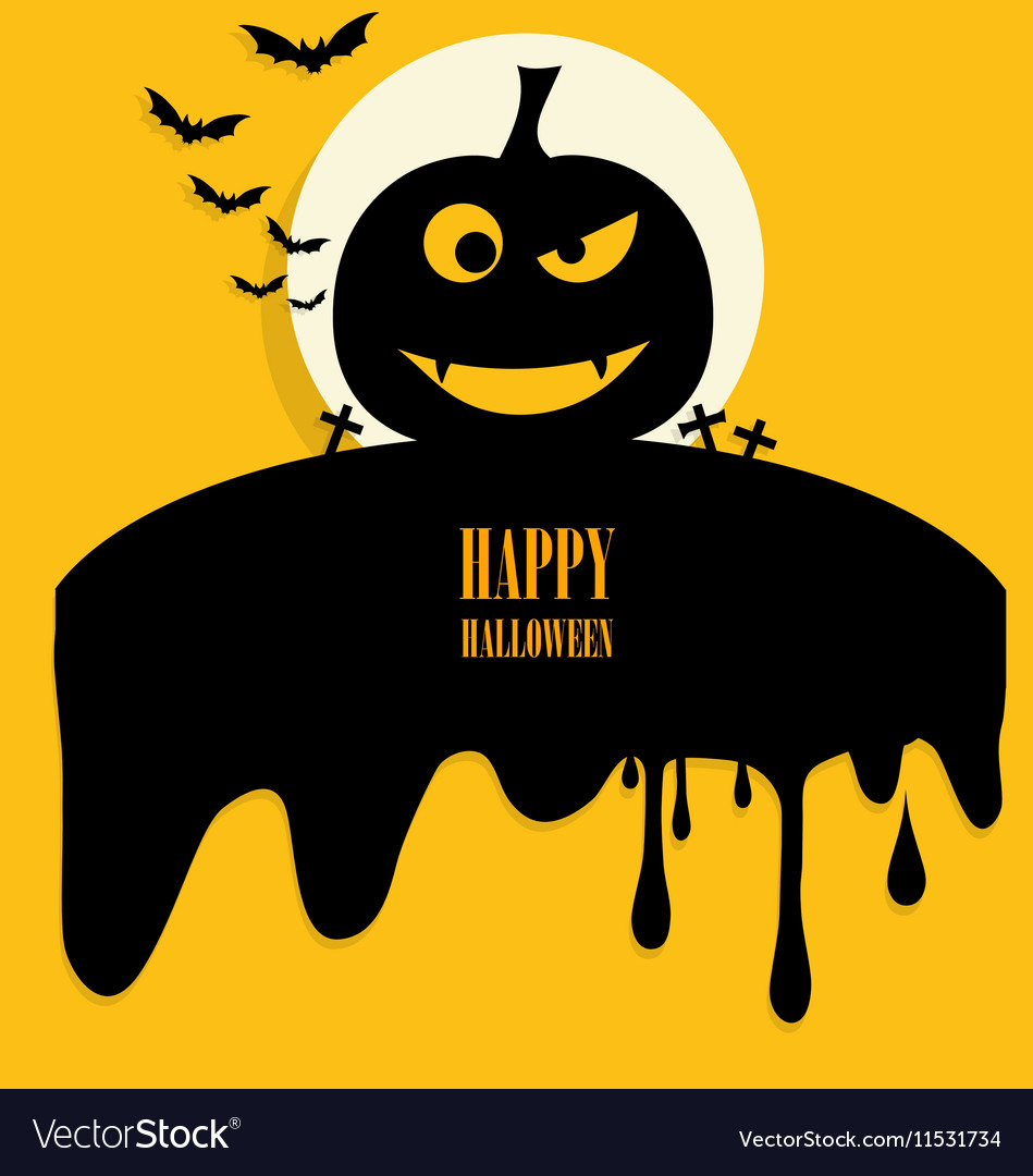 Happy halloween background with pumpkin Royalty Free Vector