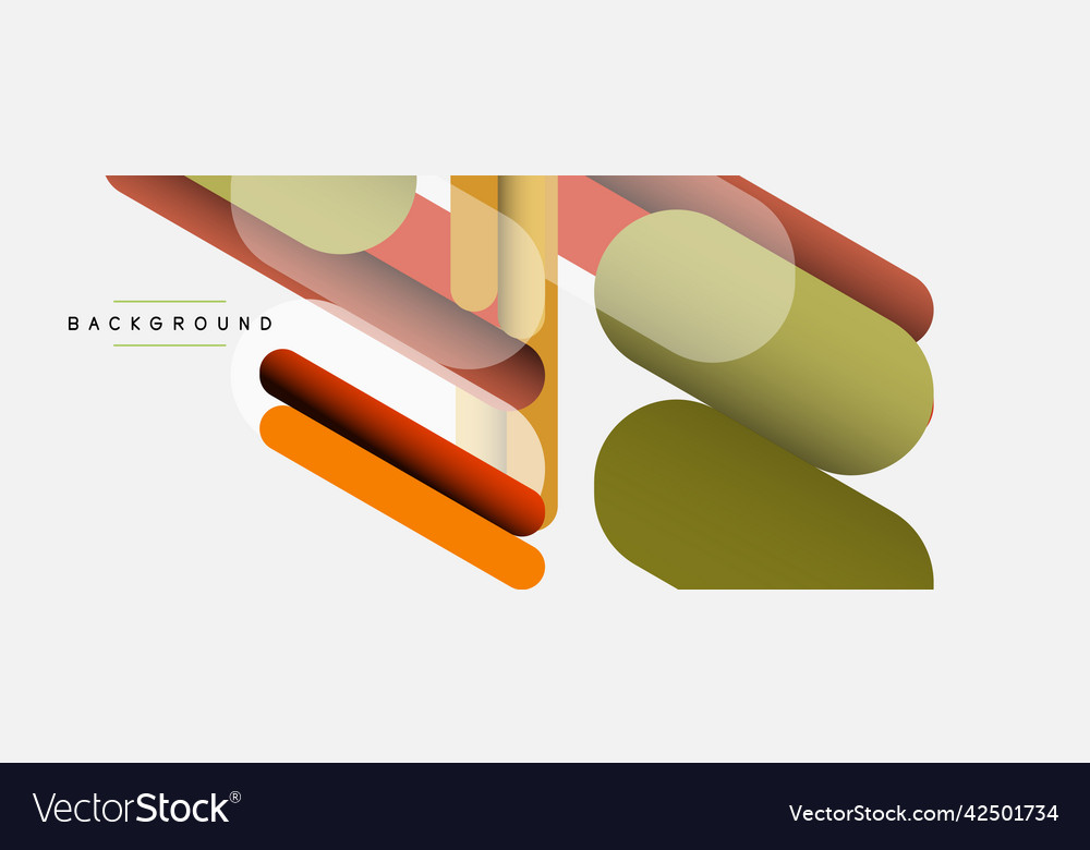 Overlapping round shapes and lines background Vector Image