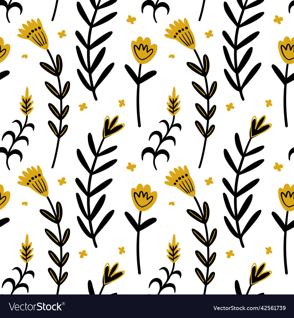A botanical seamless pattern Royalty Free Vector Image