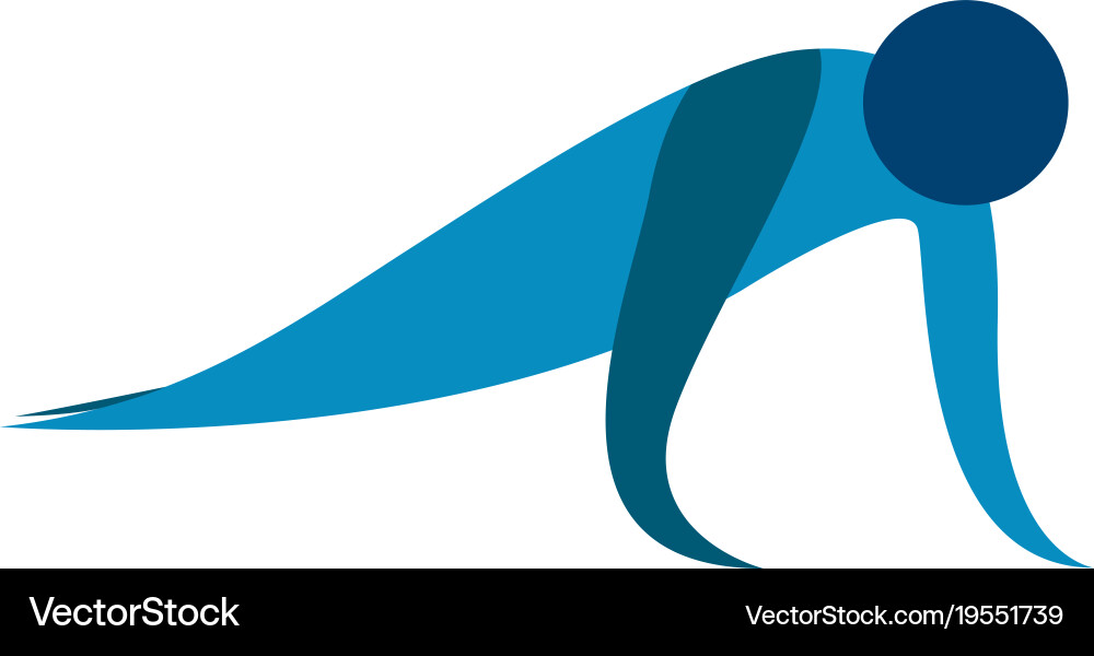Abstract fitness icon Royalty Free Vector Image
