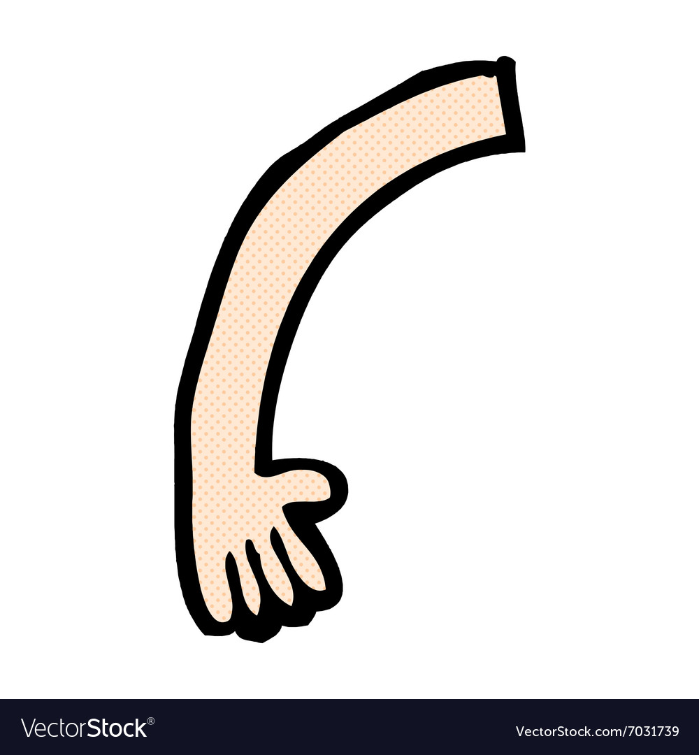 Comic cartoon arm Royalty Free Vector Image - VectorStock
