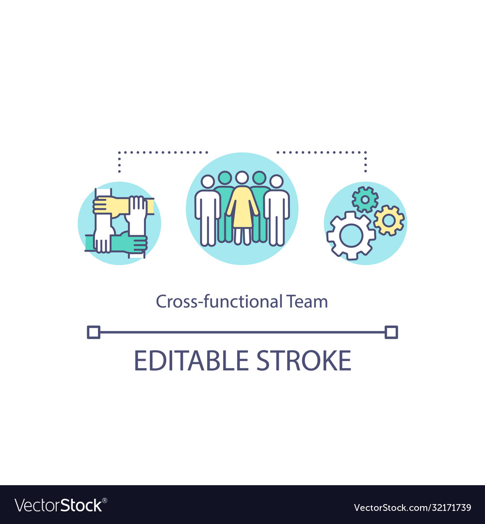 Cross functional team concept icon Royalty Free Vector Image Cross functional team concept icon Royalty Free Vector Image
