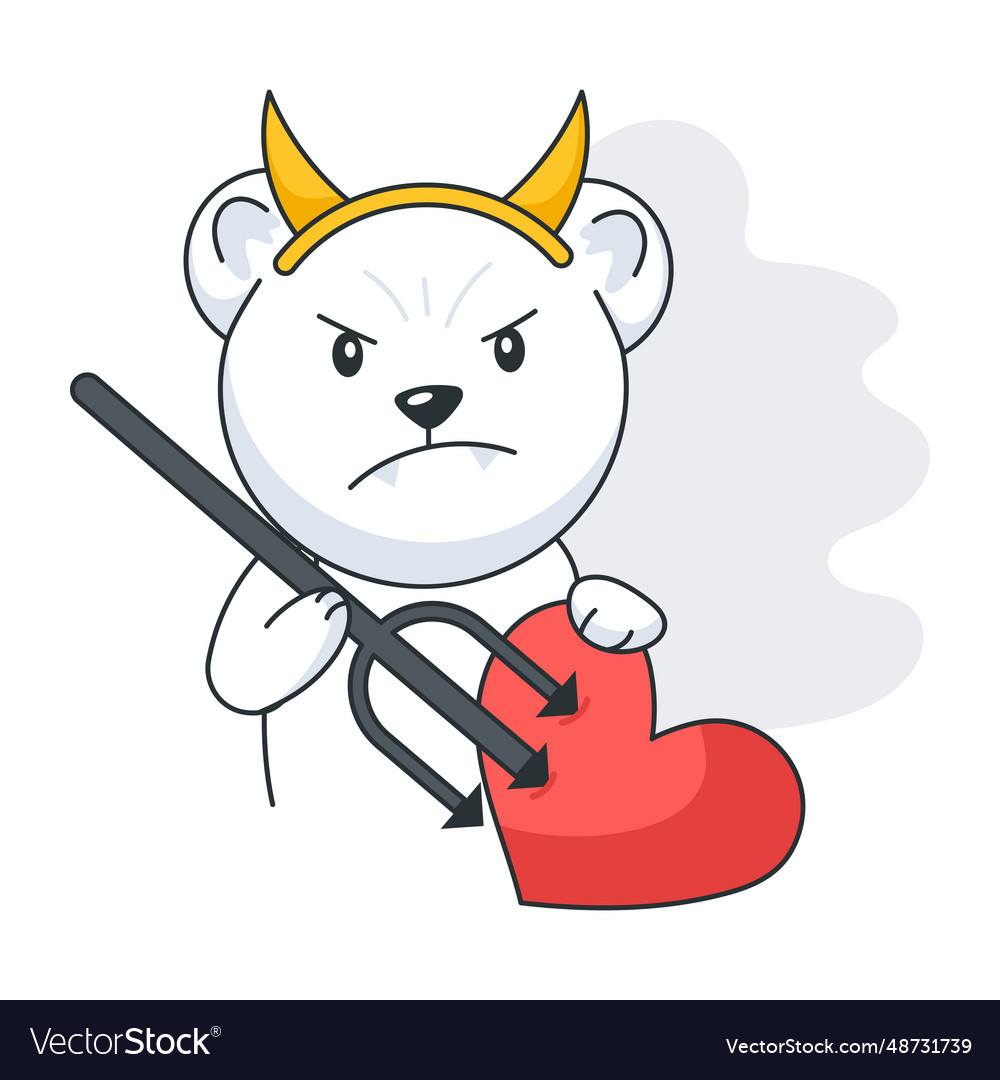 Devil bear Royalty Free Vector Image - VectorStock