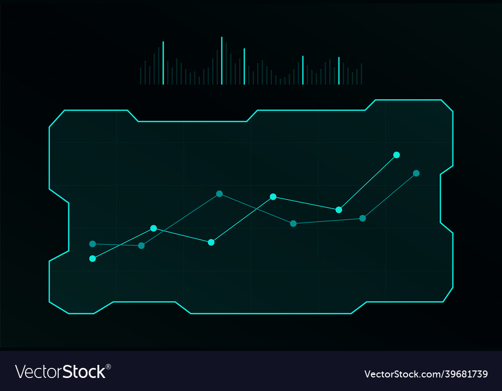 Futuristic hud ui screen sci-fi user interface Vector Image