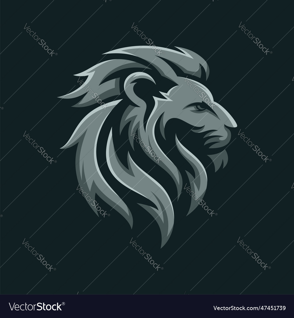 Lions mascot logo design for sport or e-sport Vector Image