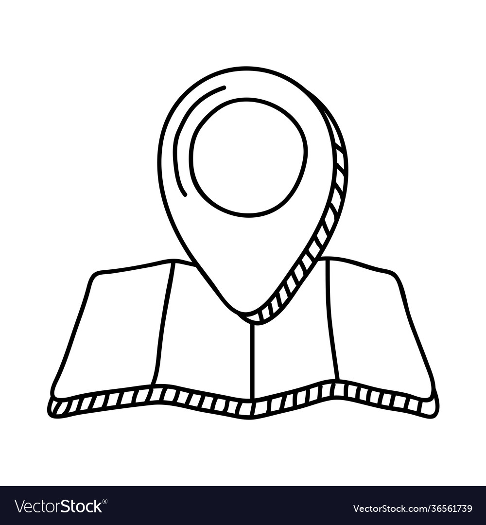 Paper map guide Royalty Free Vector Image - VectorStock