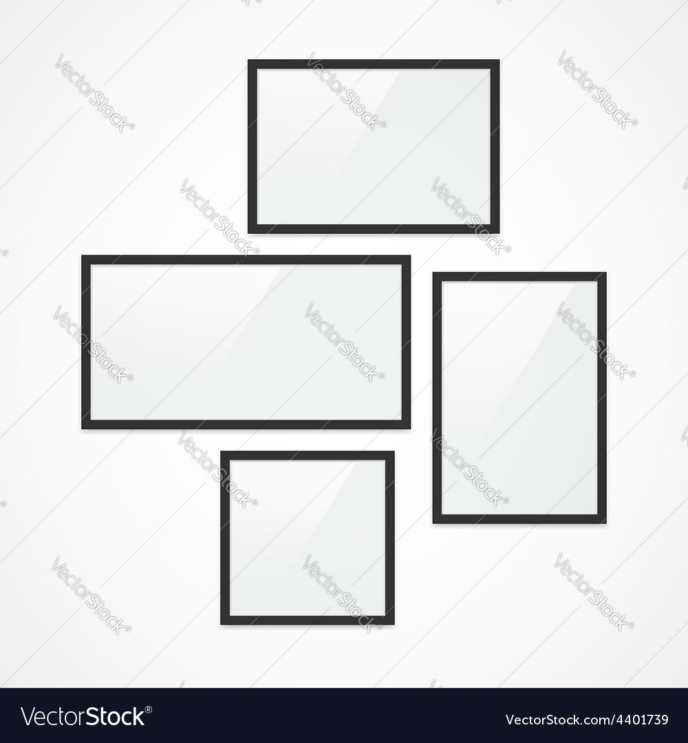 Photo frames set Royalty Free Vector Image - VectorStock